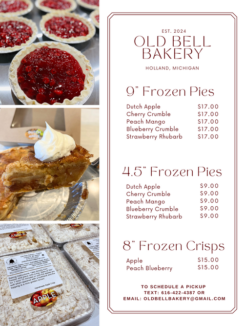 Menu – Old Bell Bakery